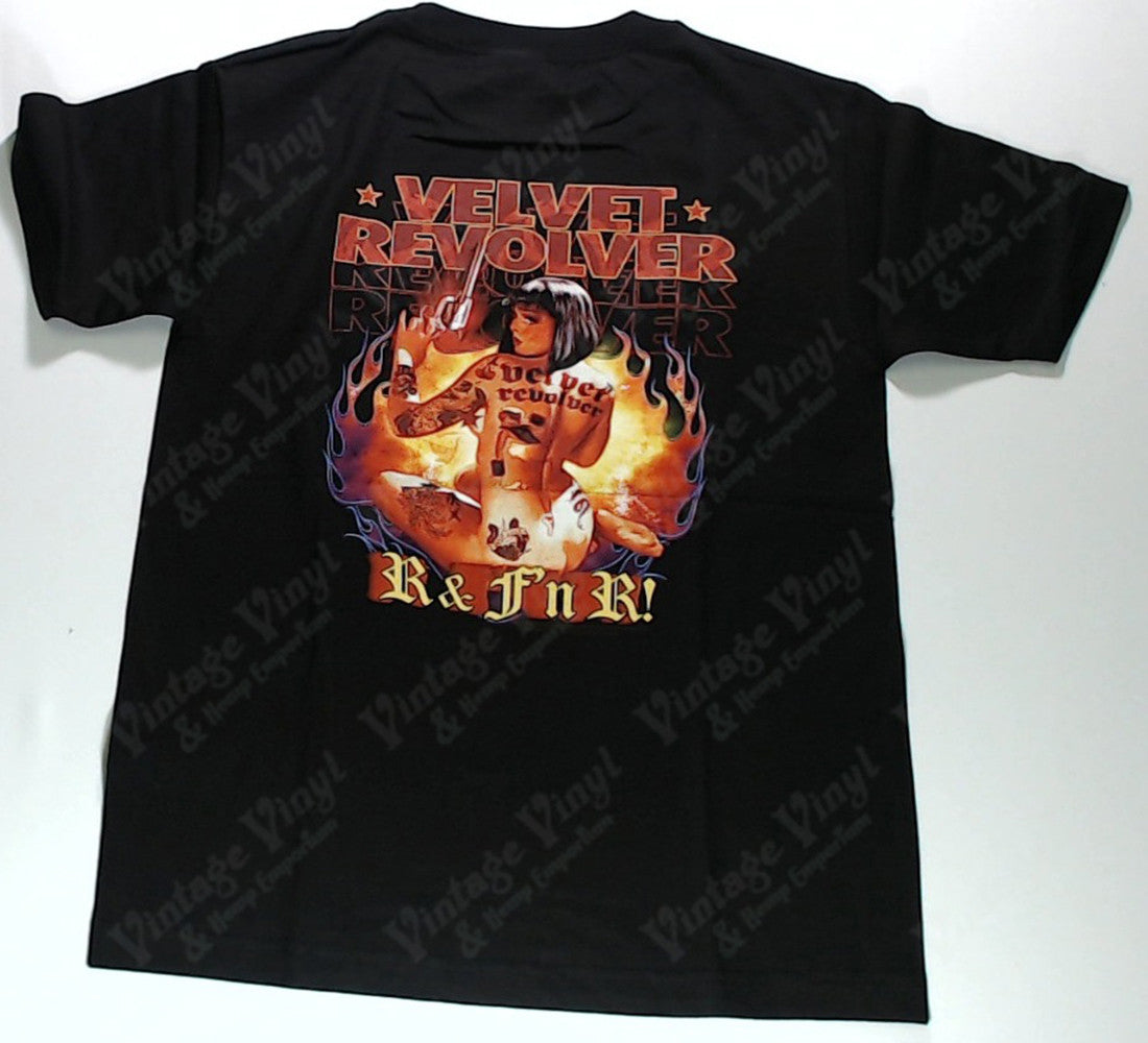 Velvet Revolver - R & F'n R Tattooed Gun Toting Fiery Babe Shirt ...