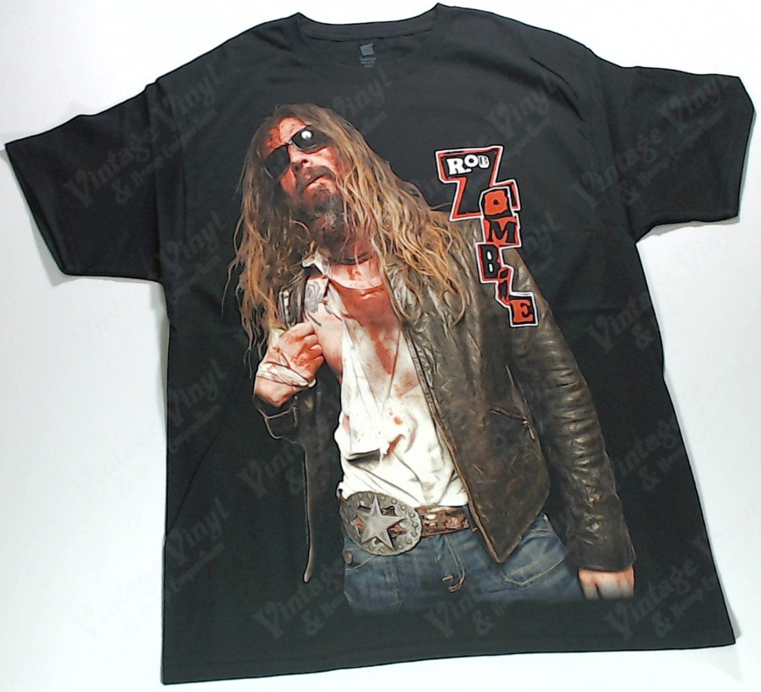 Zombie, Rob - Bloody Rob In Leather Jacket Shirt | Vintage Vinyl Regina